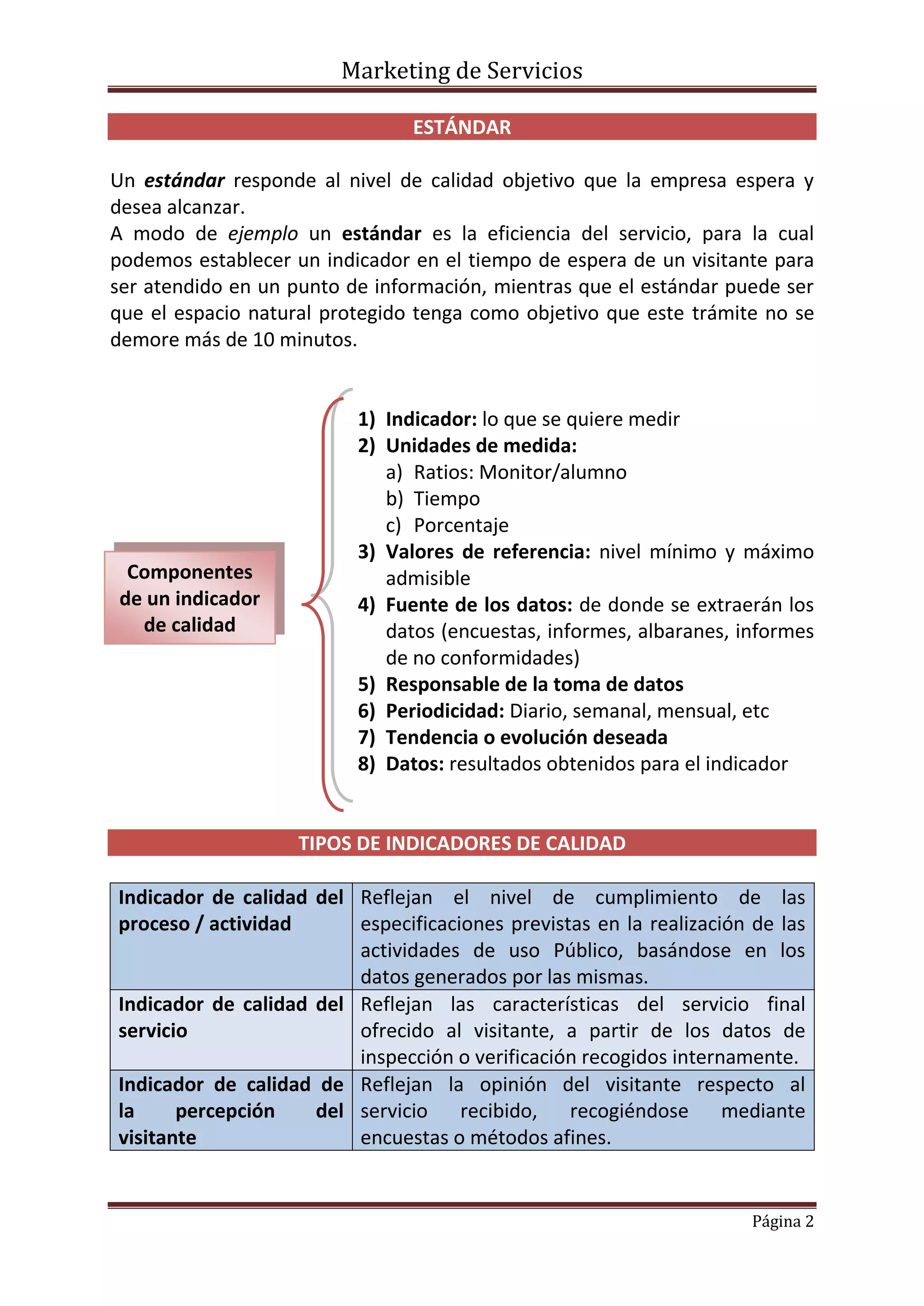 Los indicadores de calidad | PDF