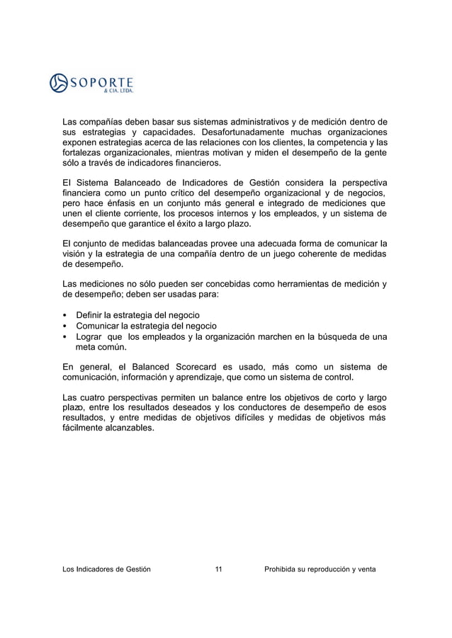 Los Indicadores De Gestion Pdf 