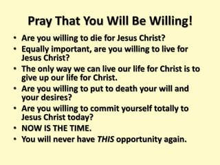 Losing your life for christ | PPSX