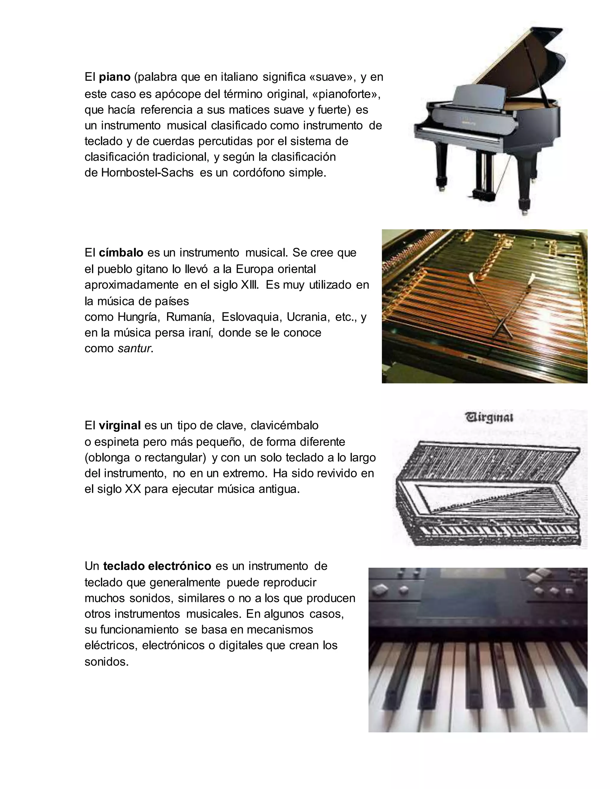 Los instrumentos de cuerdas | DOCX