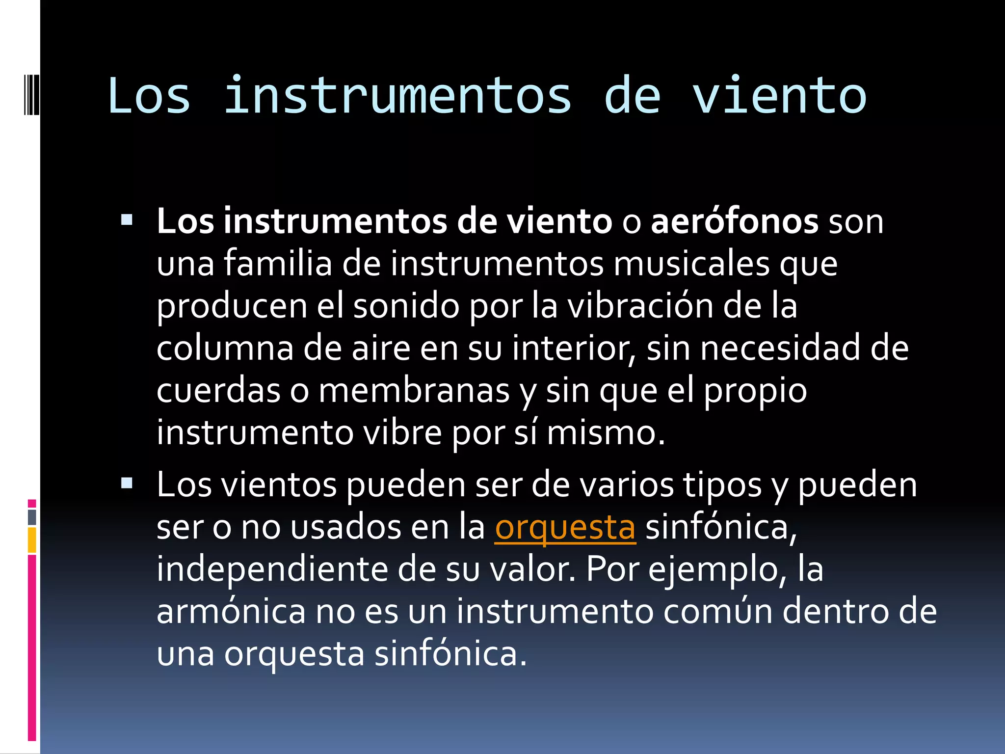 Los instrumentos de viento | PPTX