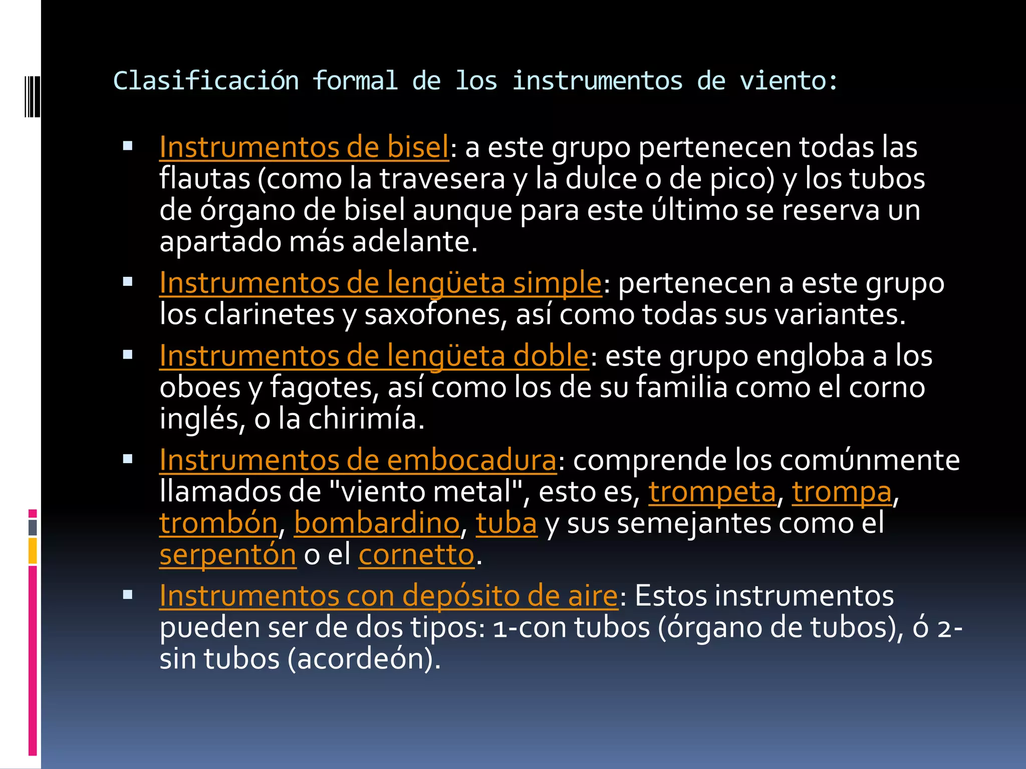Los instrumentos de viento | PPTX