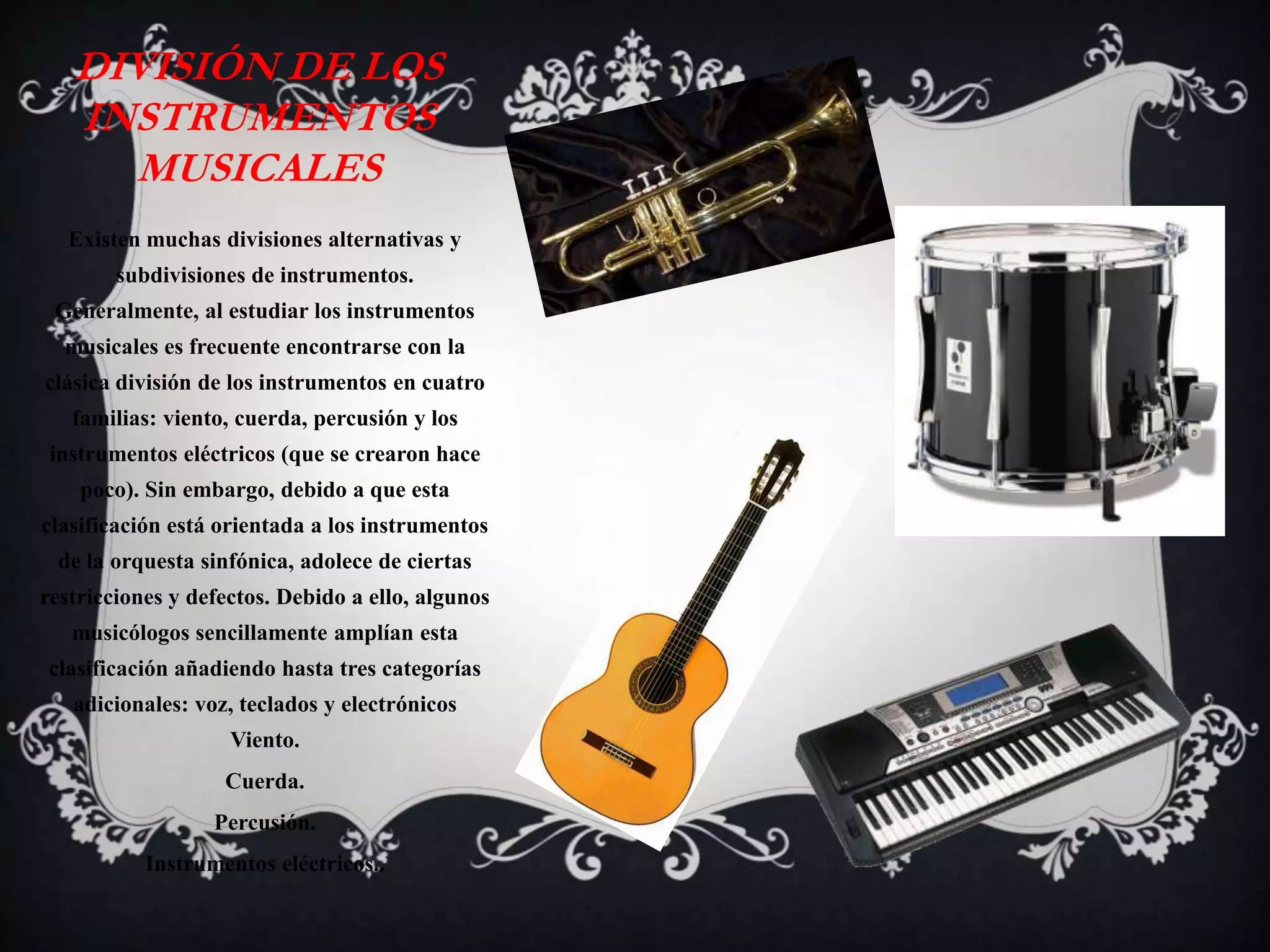 Los instrumentos musicales | PPTX | Musicals | Genres