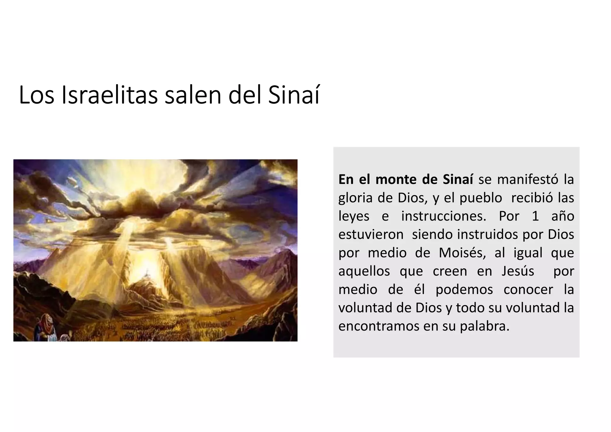 Los israelitas salen del Sinaí | PPT
