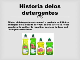 Los jabones y detergentes | PPTX