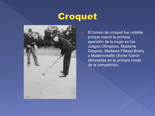 Los Juegos Olímpicos de París 1900 | PPTX