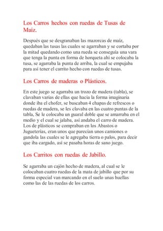 Los juegos tradicionales | DOCX