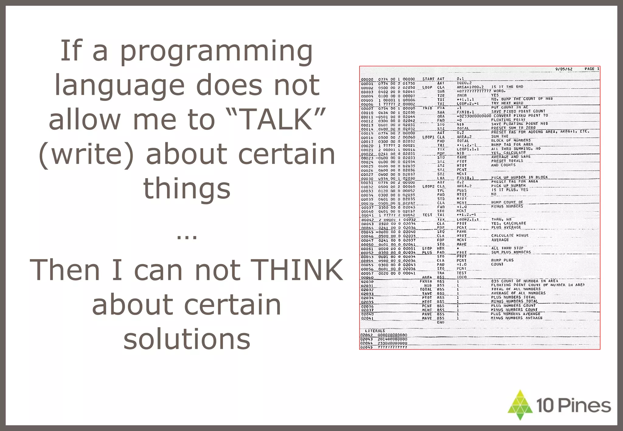 Programming Languages and their influence in Thinking | PPT | Web ...