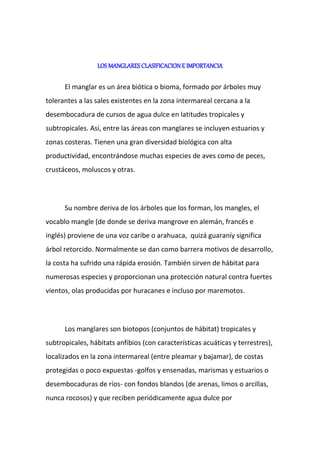 LOS MANGLARES Y LAS DUNAS CLASIFICACION E IMPORTANCIA.docx