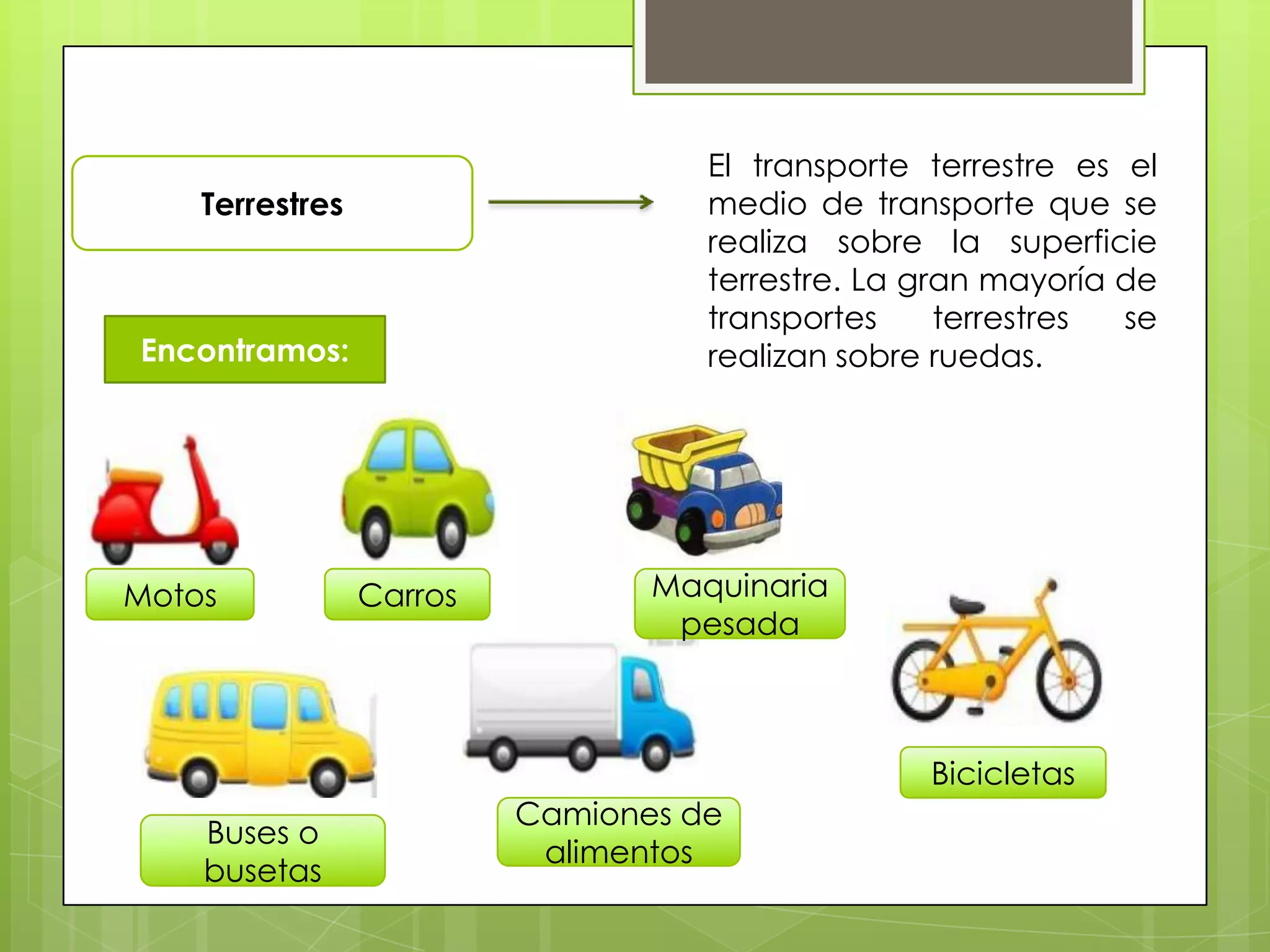 Los medios de transporte | PPTX