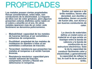 LOS METALES - HIERRO FORJADO Y CROMADO | PPTX