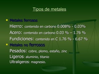 Los Metales Presentacion | PPT