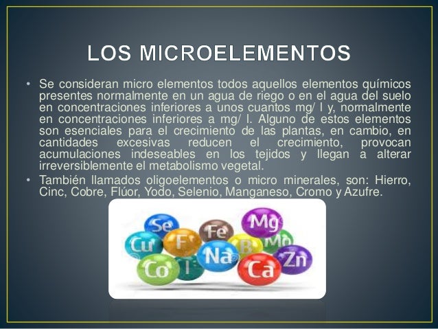 Los microelementos