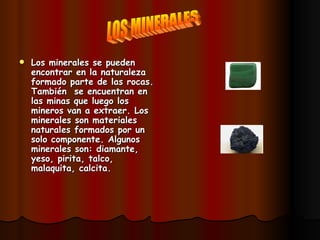Las rocas, los minerales y el suelo | PPT