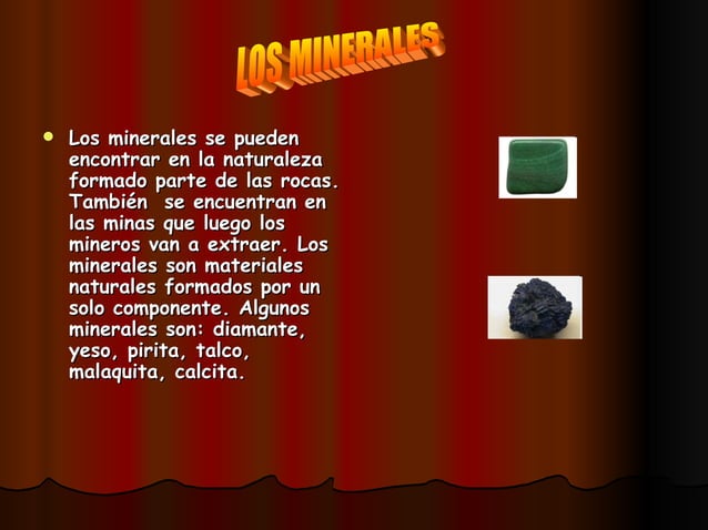 Las rocas, los minerales y el suelo | PPT