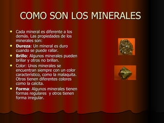 Las rocas, los minerales y el suelo | PPT