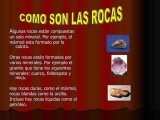 Las rocas, los minerales y el suelo | PPT