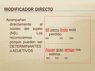Los modificadores del sujeto | PPTX