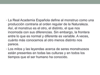 Los monstruos y los cuentos | PPTX