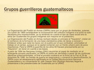 Los movimientos guerrilleros en centroamérica | PPTX