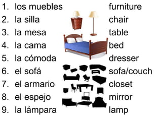 Los muebles/Furniture | PPTX