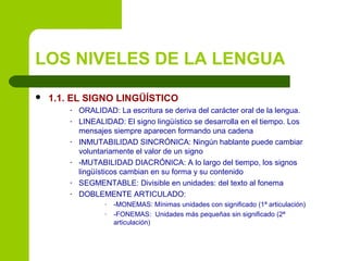 Los niveles de la lengua | PPT