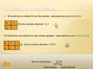 Los números decimales tema 4 mate | PPTX