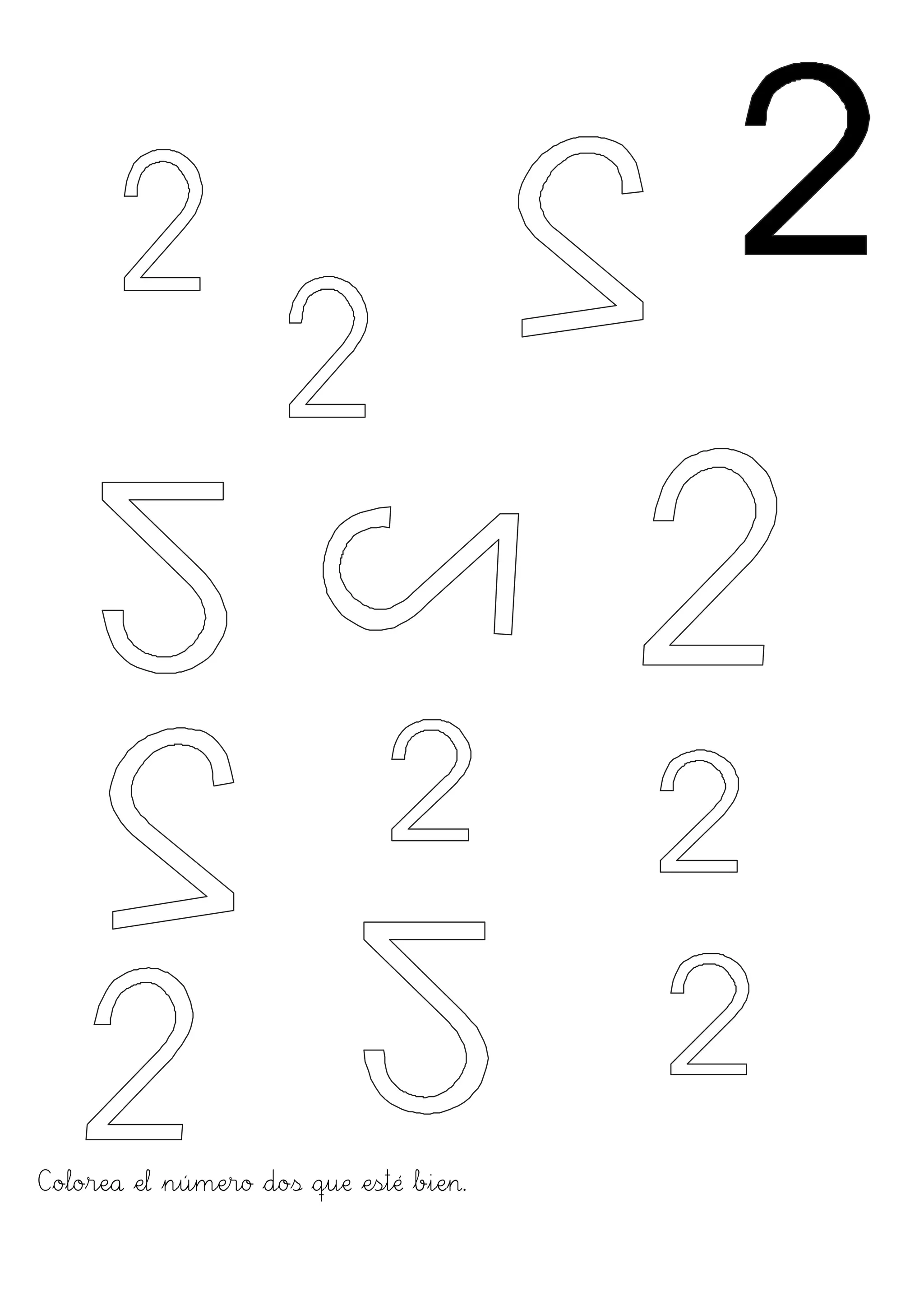 Los números del 2 al 9 | PDF