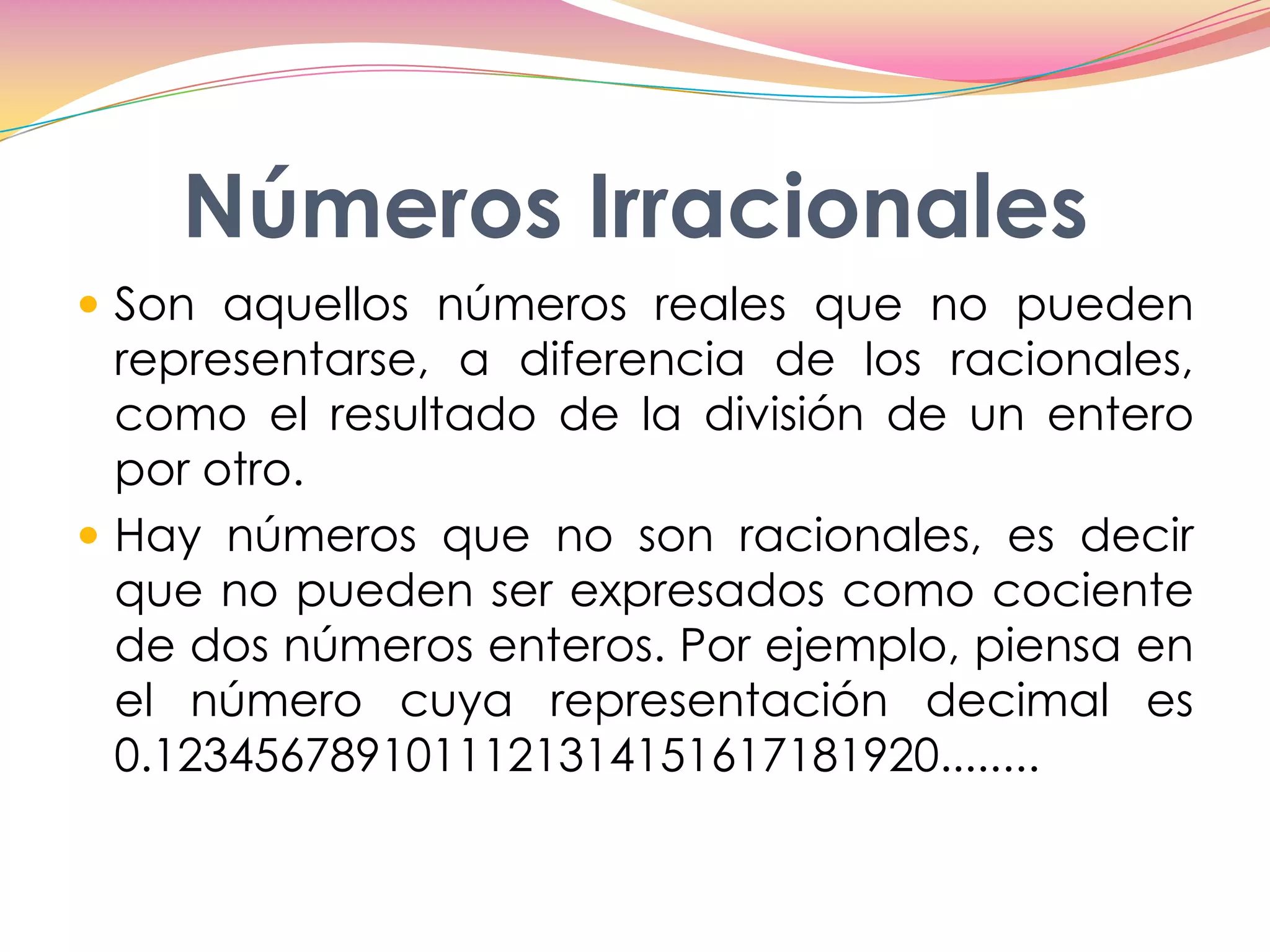 Los NúMeros Racionales E Irracionales | PPT