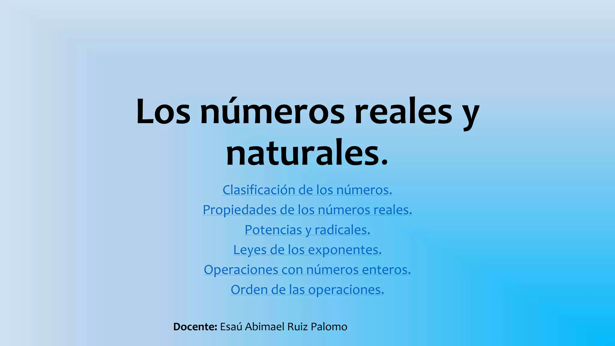 Los números reales y naturales. | PPTX | Physics | Science