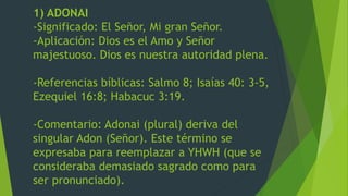 Los nombres de dios | PPTX