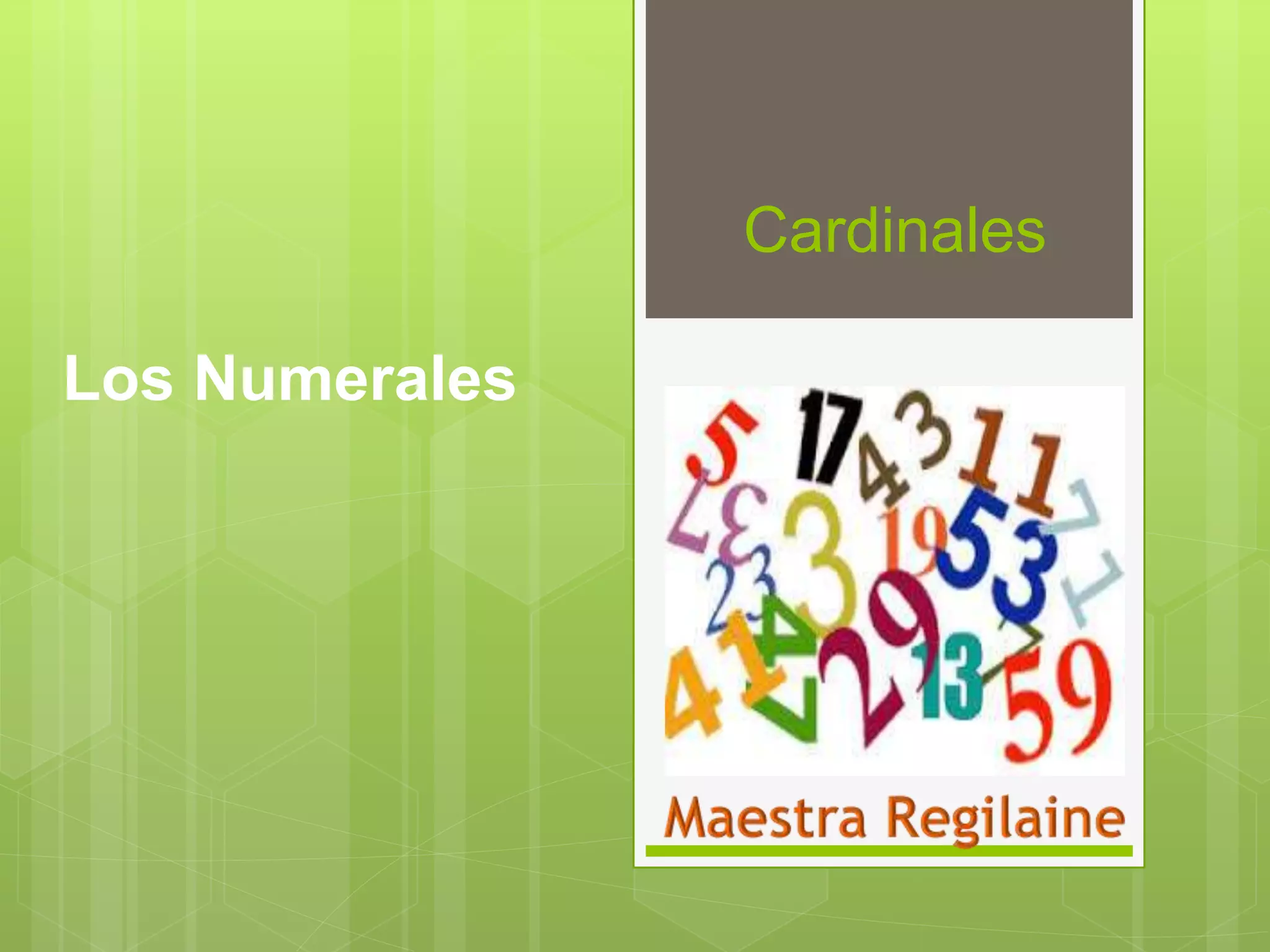 Los numerales cardinales | PPT