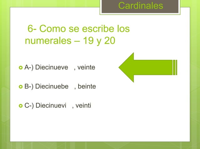 Los numerales cardinales | PPT