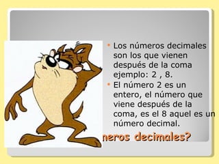 Los numeros decimales | PPT