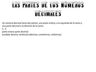 Los números decimales por María S | PPS