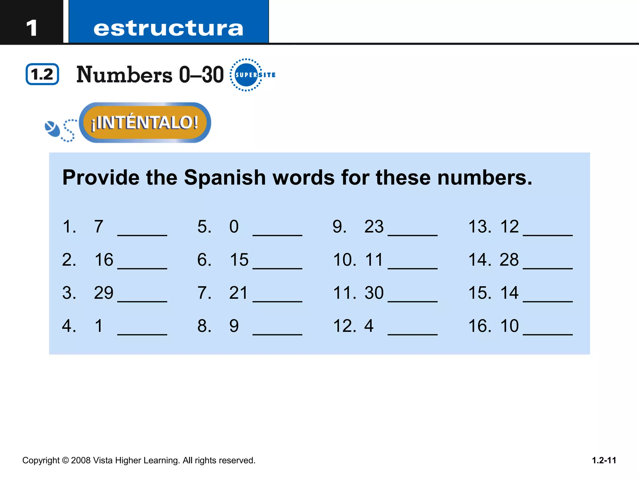 Los números powerpoint | PPT
