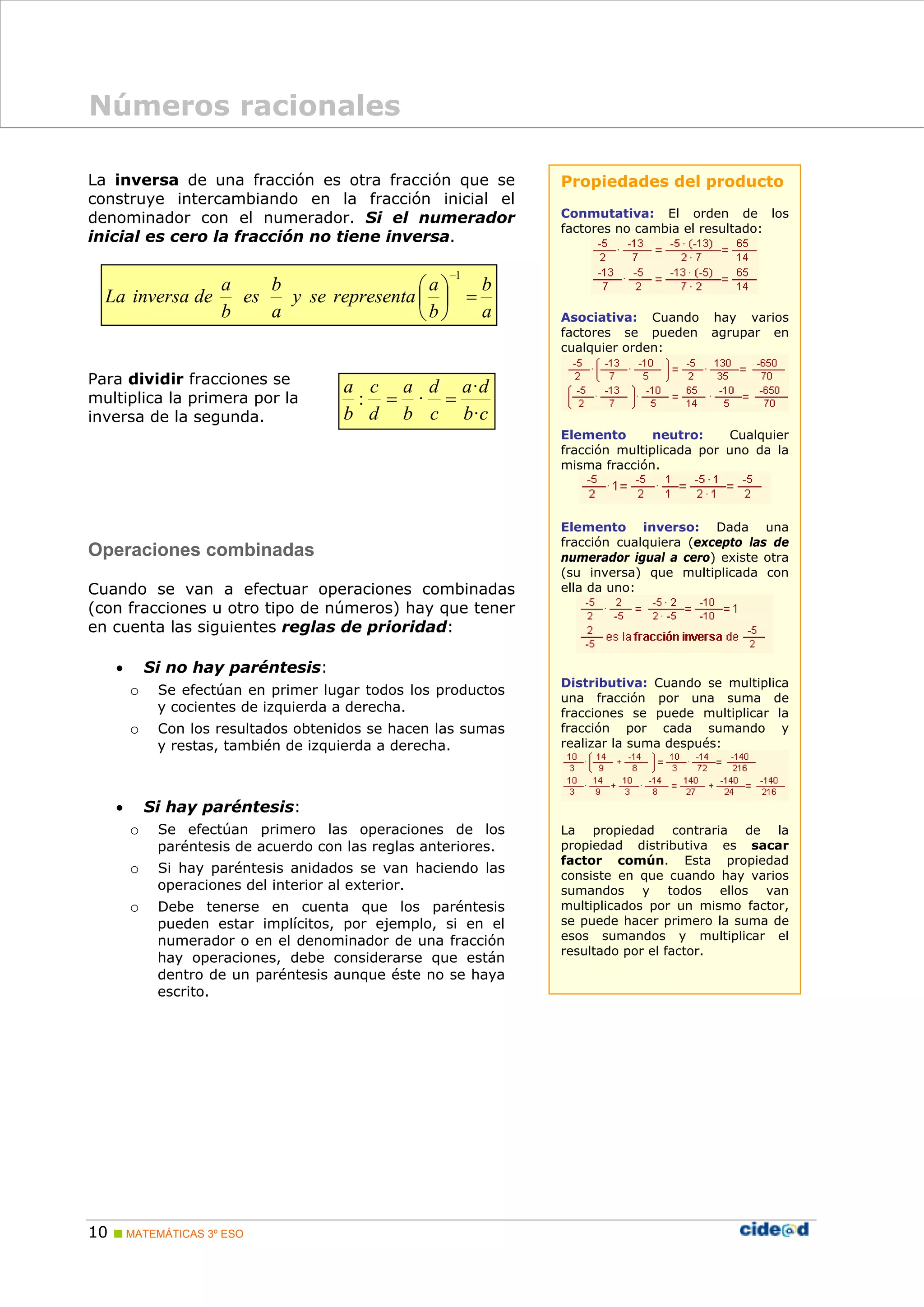 Los numeros racionales | PDF