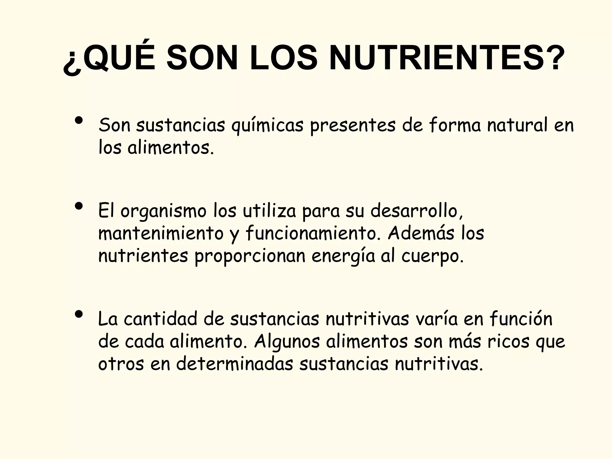 Los nutrientes | PPT