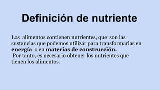 Los nutrientes | PDF