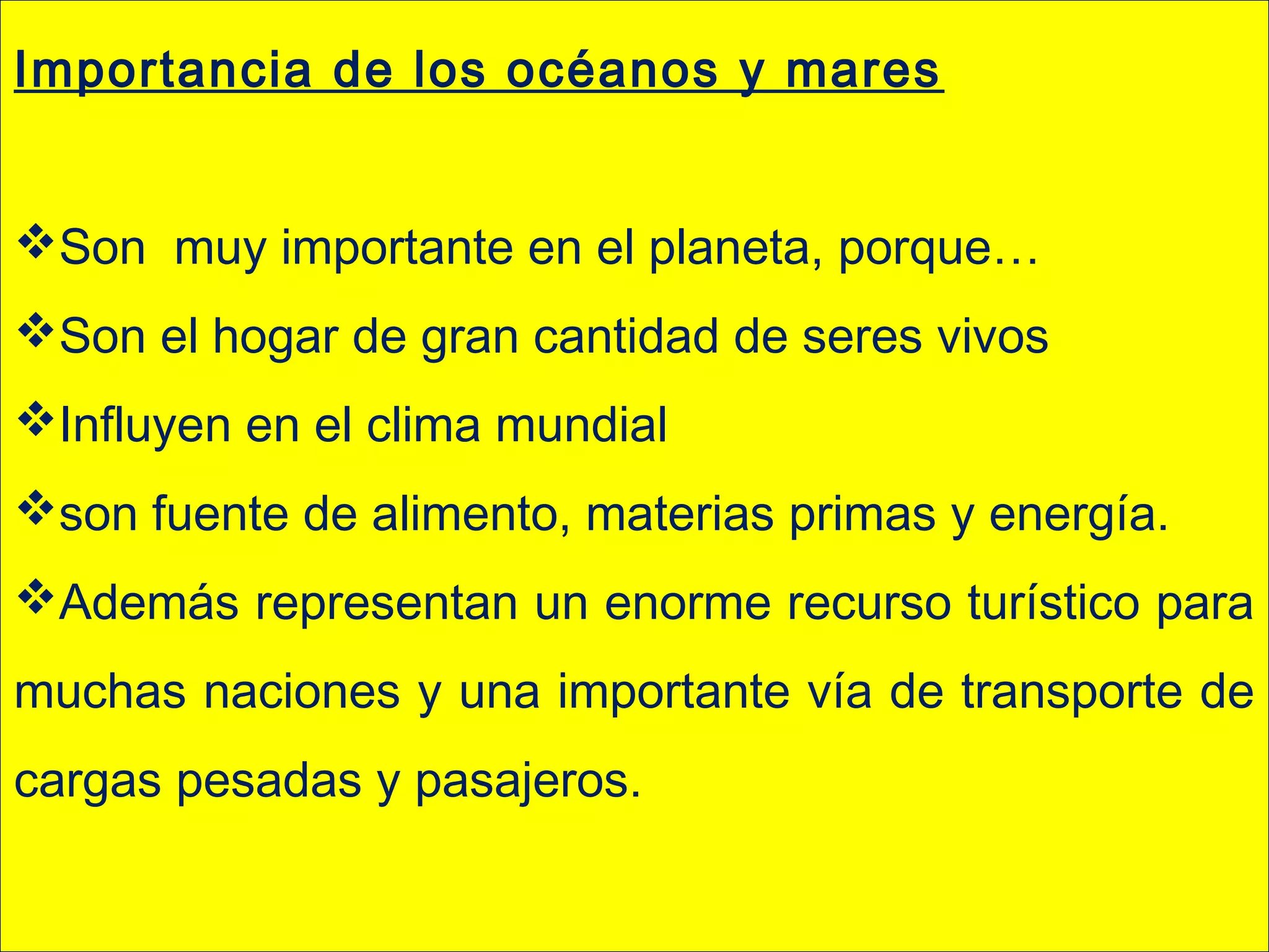 Los océanos y mares | PPT