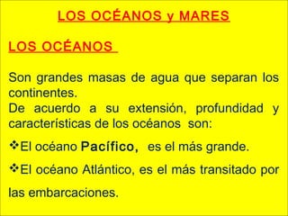 Los océanos y mares | PPT