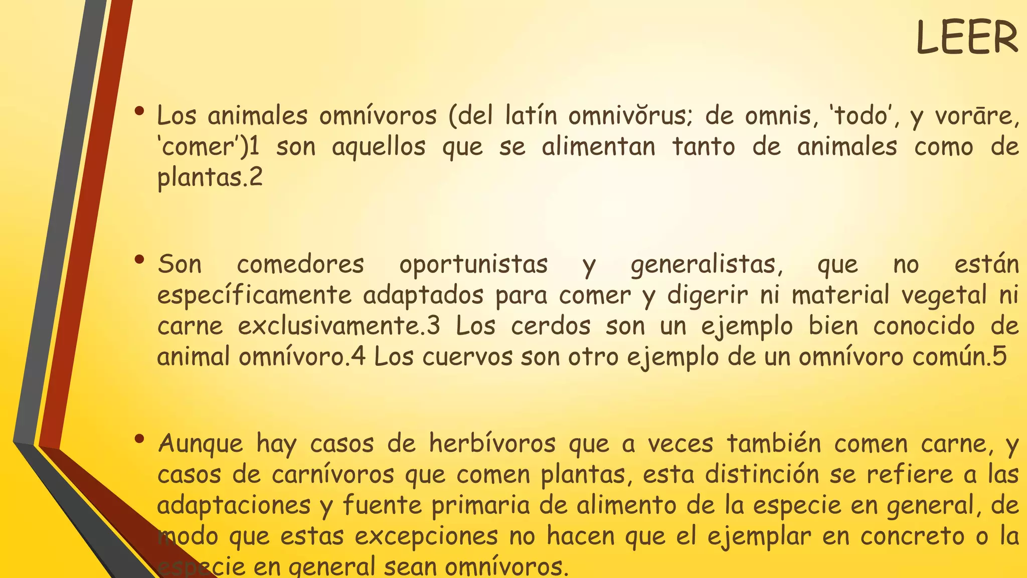 Los omnivoros | PPTX