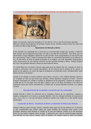 Los orígenes de roma | PDF