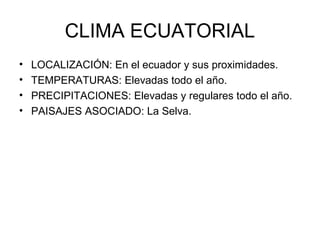 Los paisajes de las zonas climáticas de la tierra | PPT
