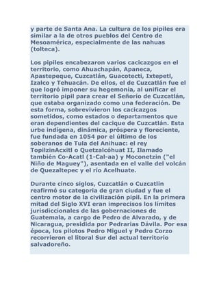 Los pipiles | DOCX
