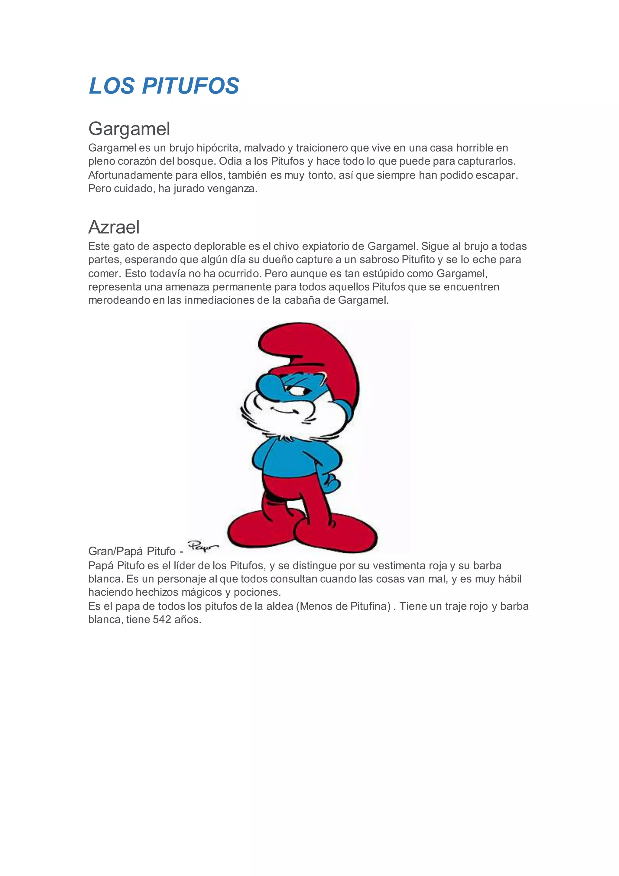 Los pitufos | DOCX