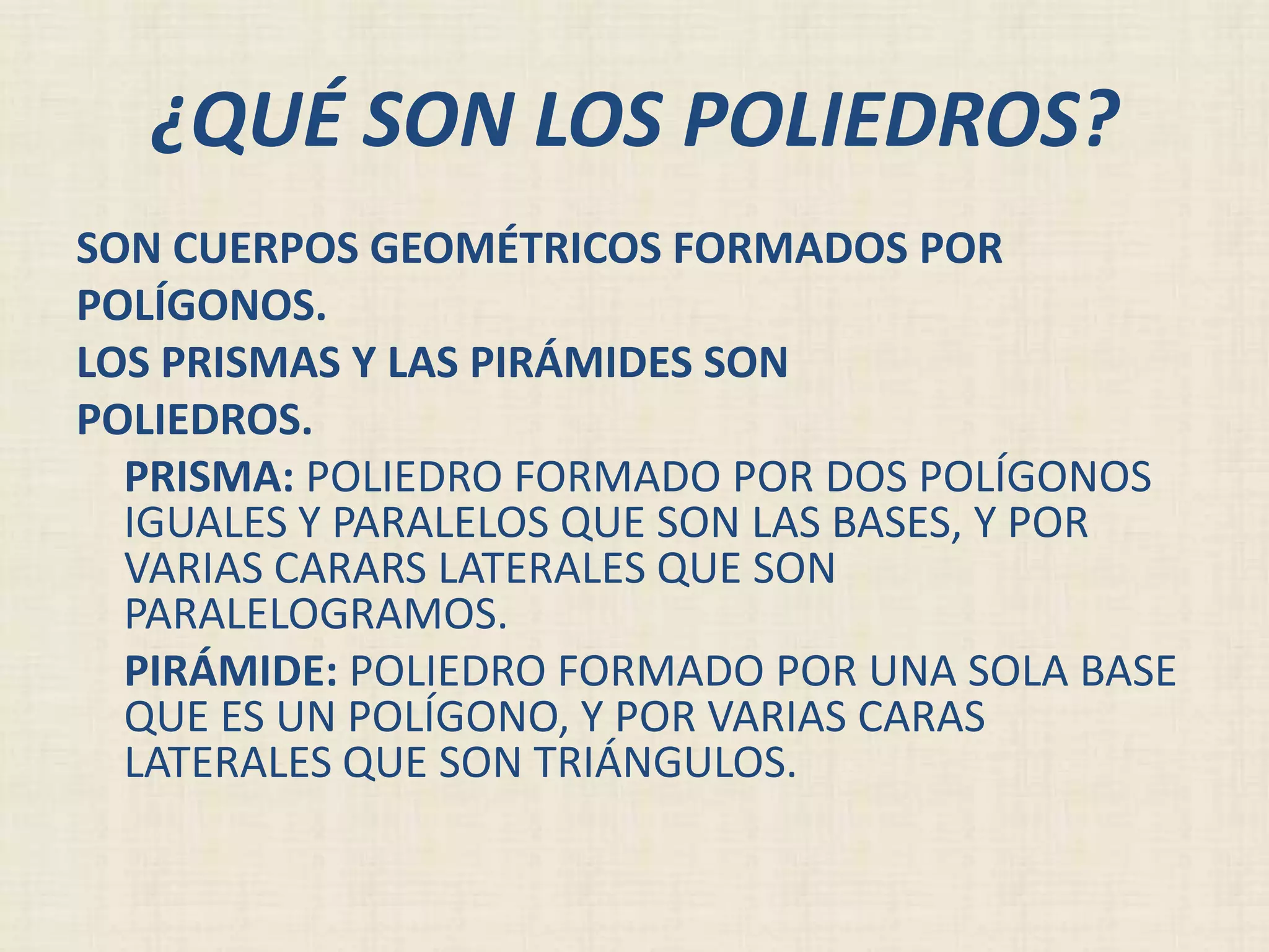 Los poliedros | PPT