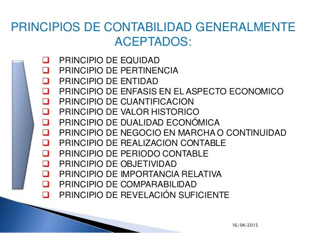 Los principios contables
