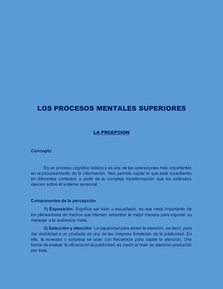 Los procesos mentales superiores | PDF