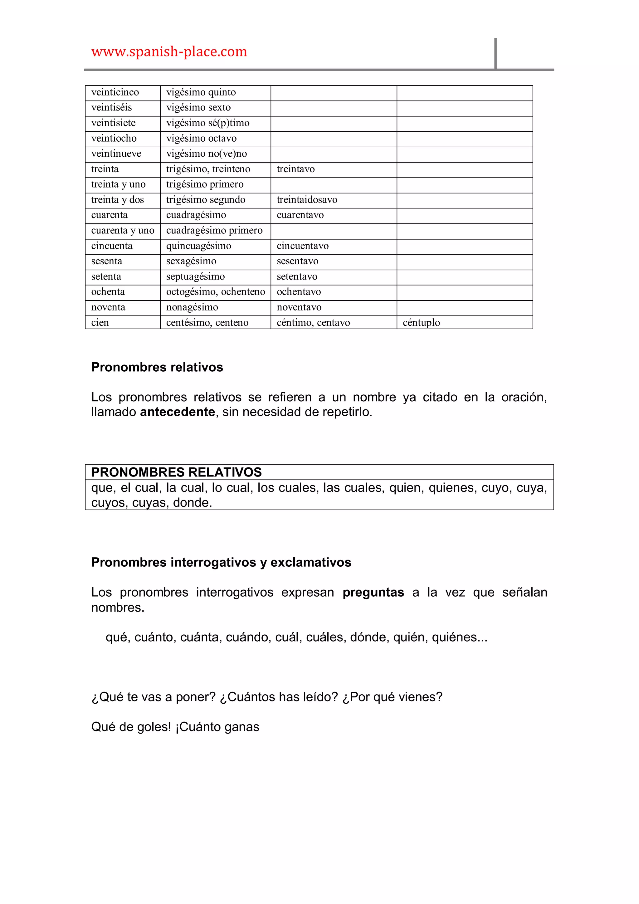 Los pronombres II/ Pronouns. | PDF